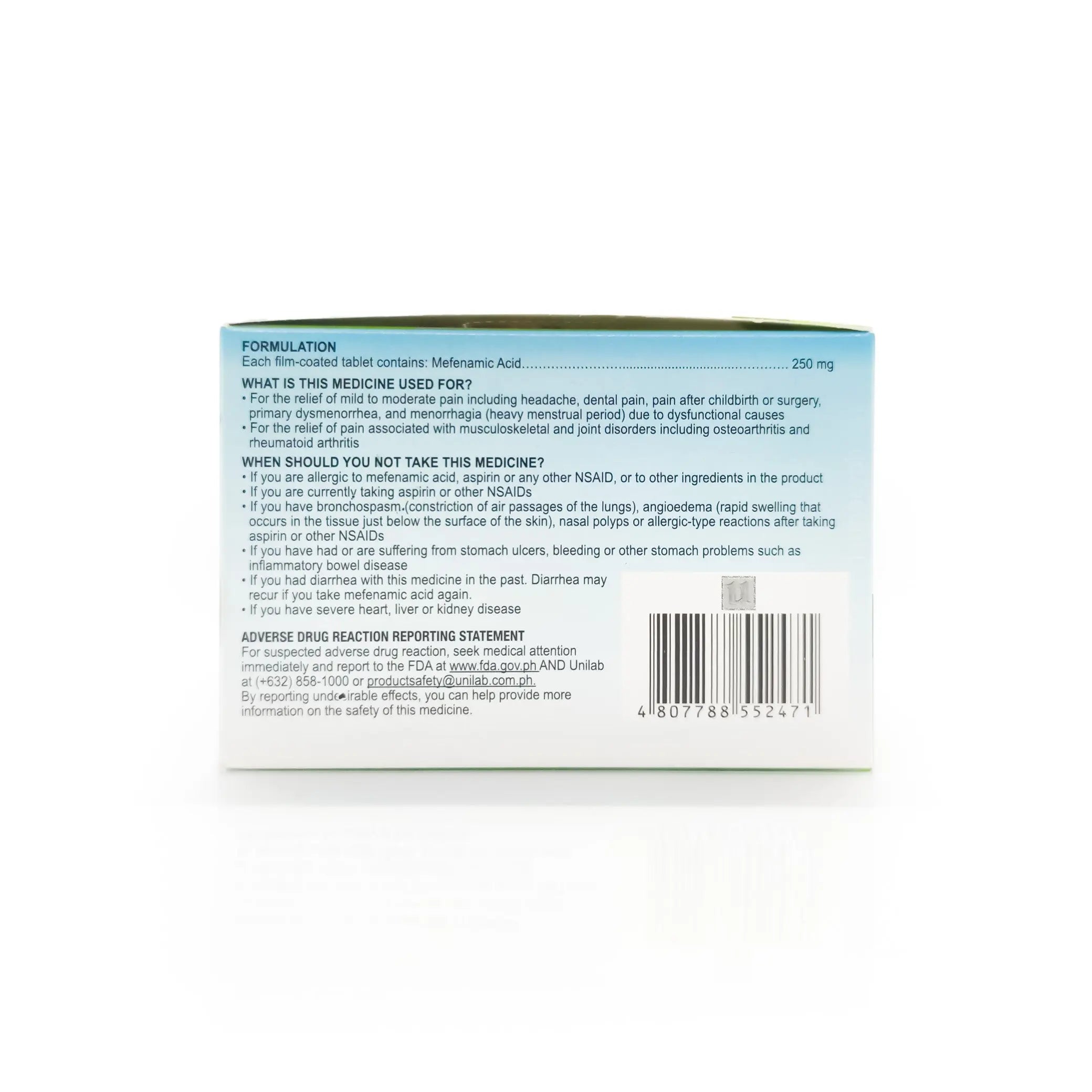 Dolfenal ® 250mg Tablets UNILAB INC. United Laboratories, Incorporated