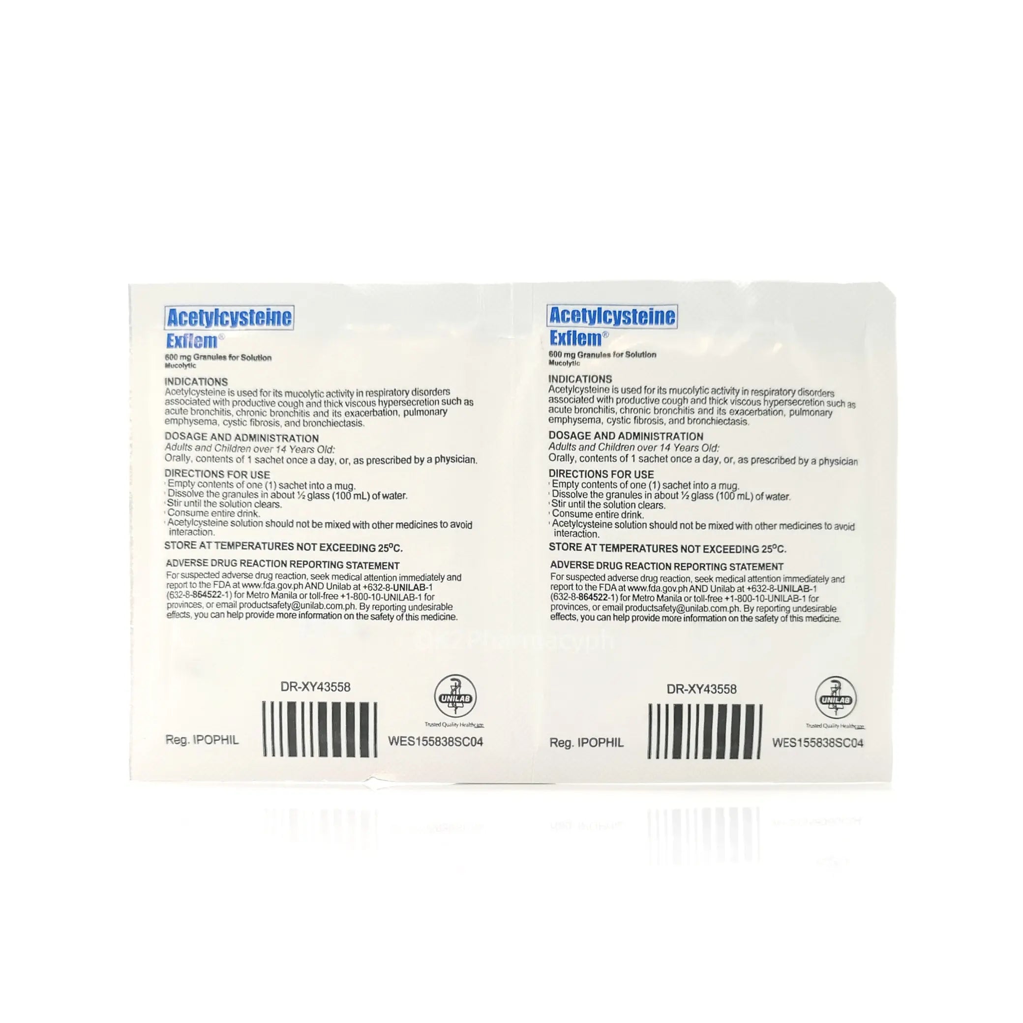 Exflem 600mg Granules for Solution UNILAB INC. United Laboratories ...