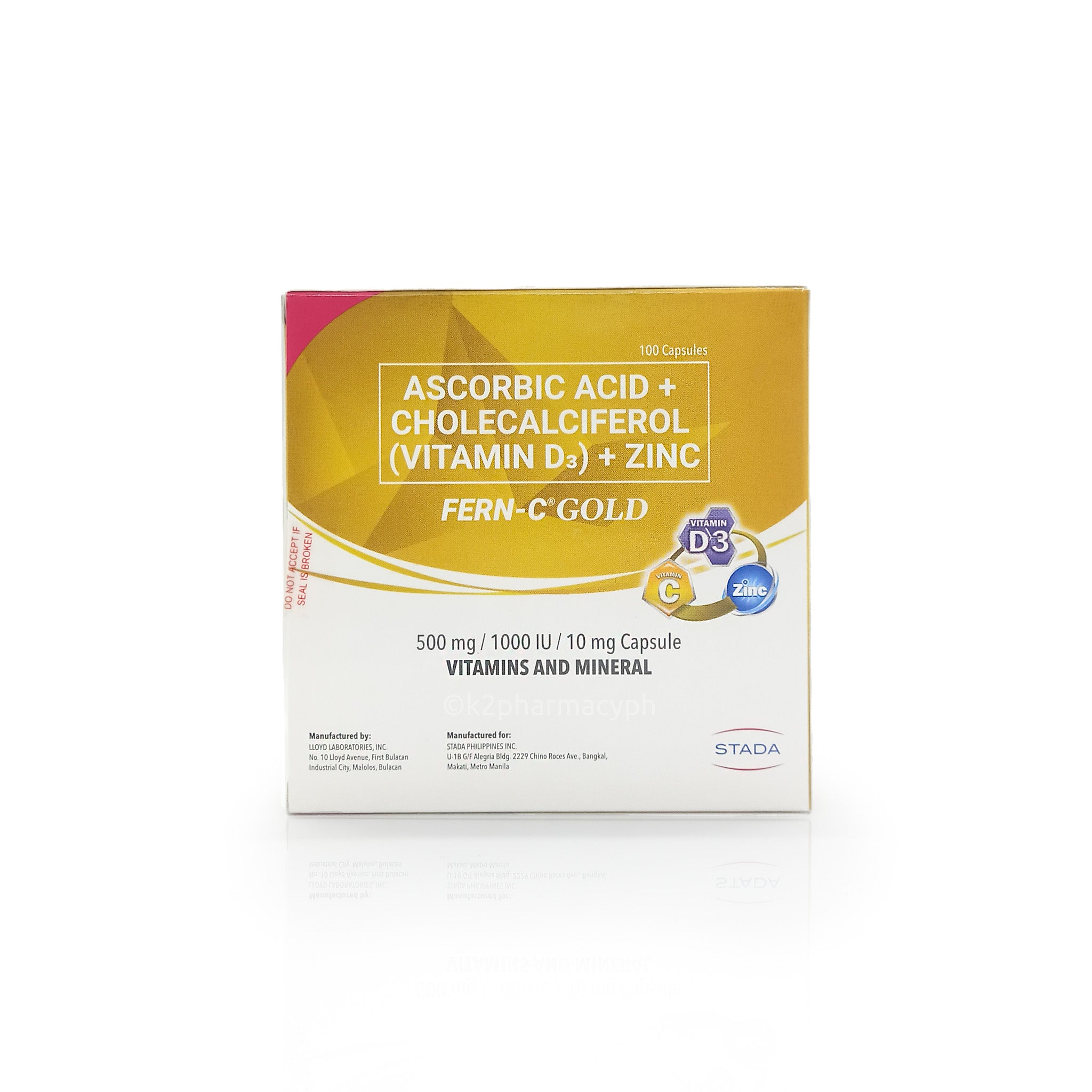 All / Fern-C® Gold 500mg / 1000 IU / 10mg Capsule