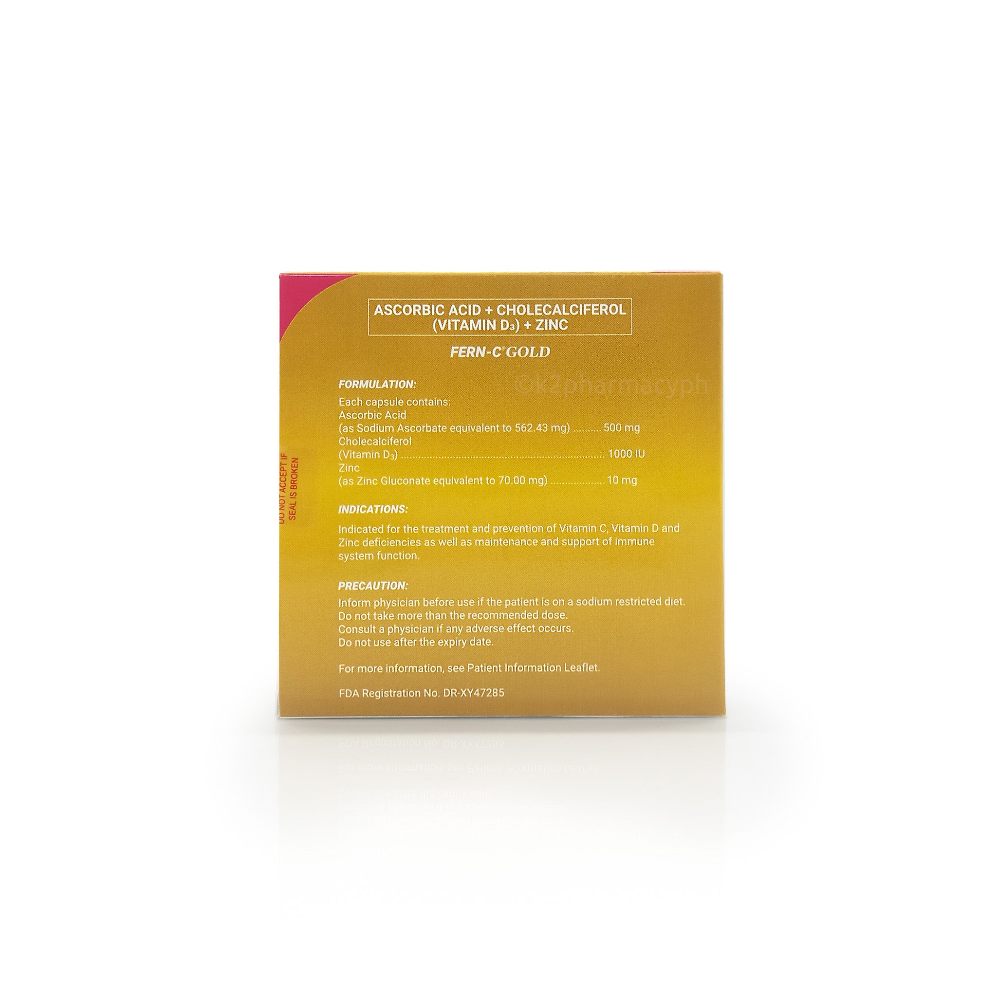 Fern-C® Gold 500mg / 1000 IU / 10mg Capsule