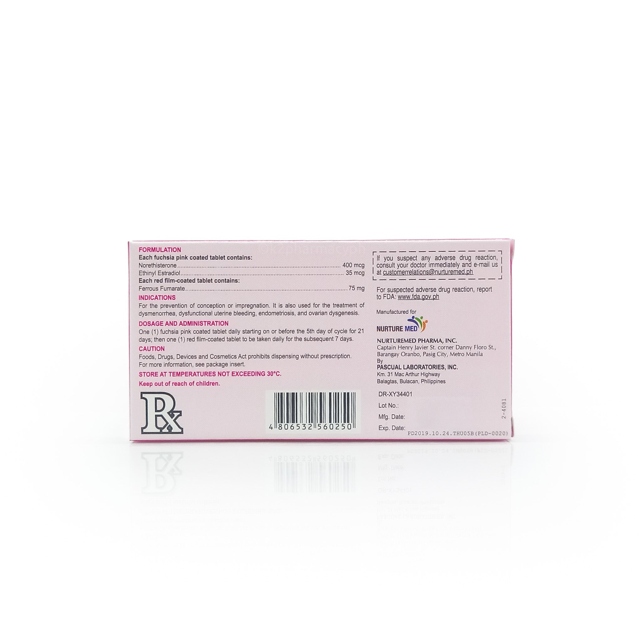 Micropil Plus Norethisterone + Ethinyl Estradiol; Ferrous Fumarate 400 ...