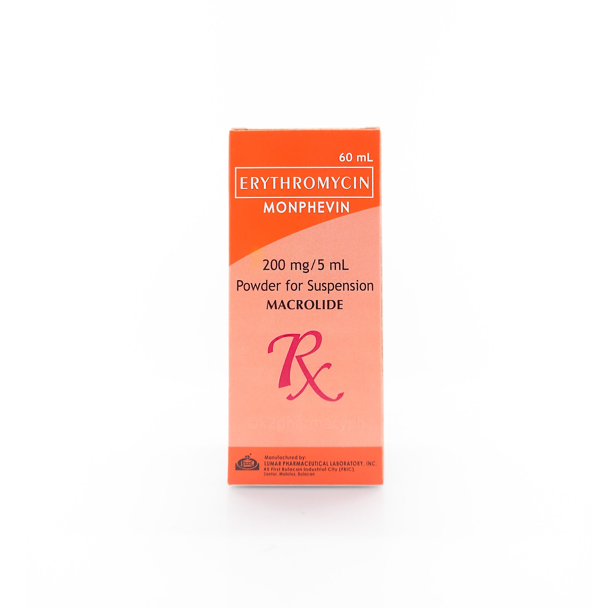Monphevin 200mg/5mL powder for suspension Cherry 60mL