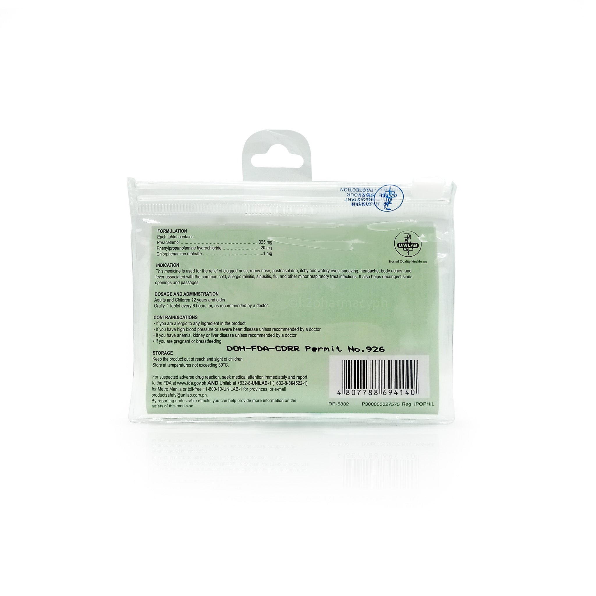 Nafarin®-A 325mg / 20mg / 1mg per Tablet 8+2