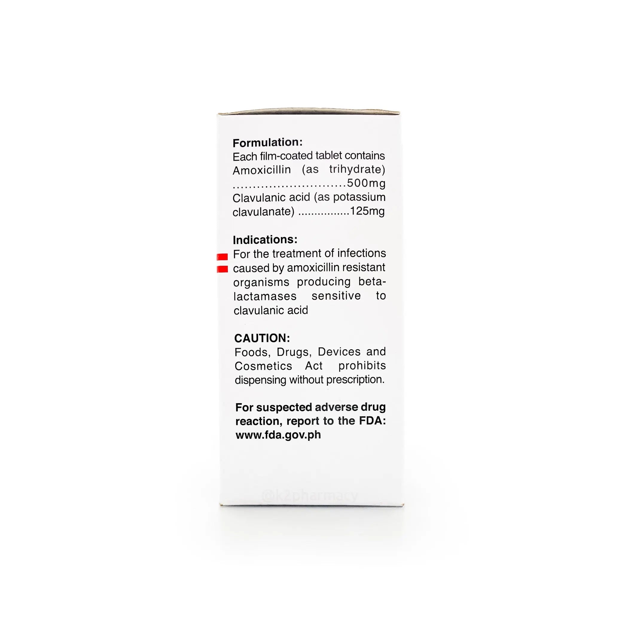 Natravox® 625mg Tablets Natrapharm Incorporated