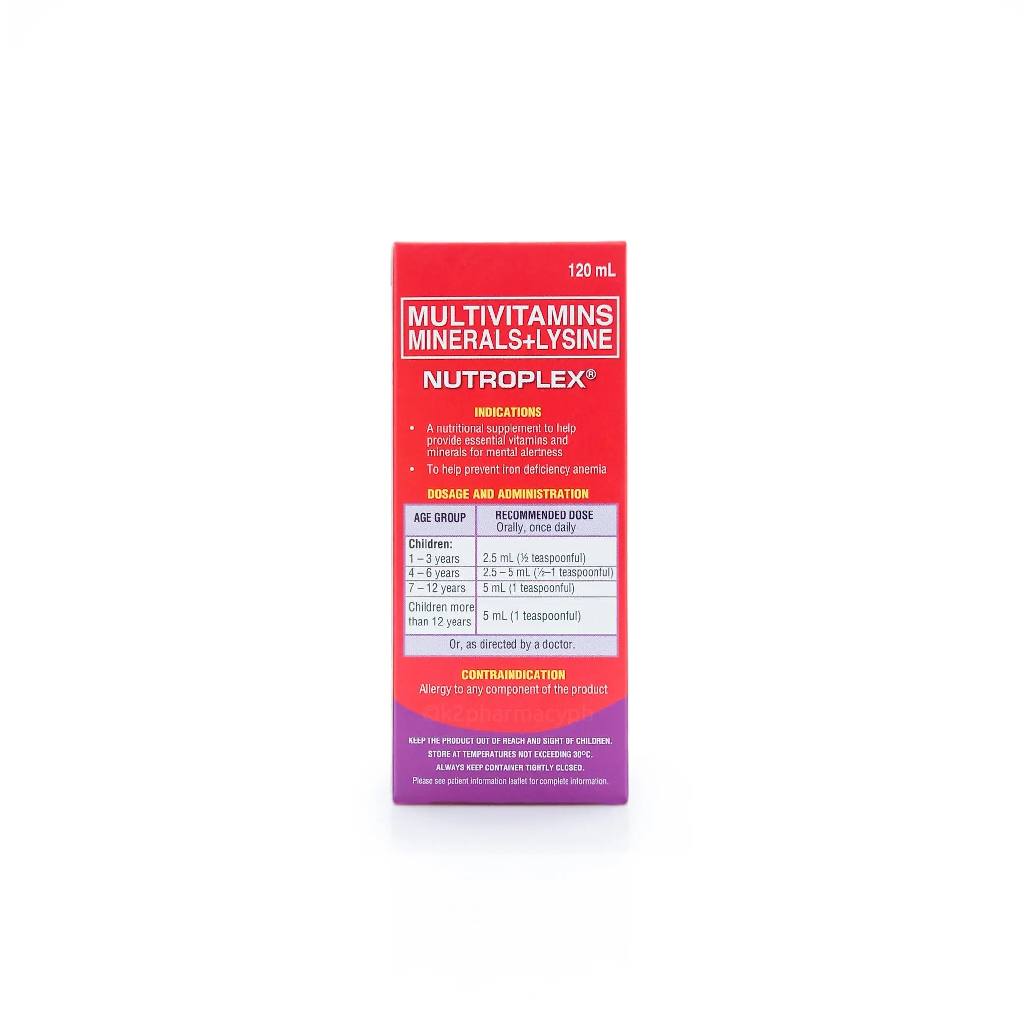 Nutroplex® Multivitamins Minerals + Lysine 120ml UNILAB INC. United ...