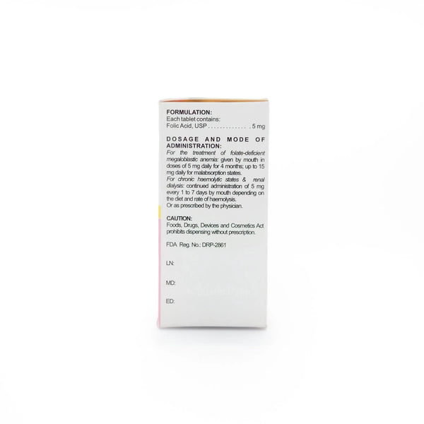 OB-REX-Folic-Acid-5mg-Tablet-Regimed-Pharmaceutical-1660655788_grande ...