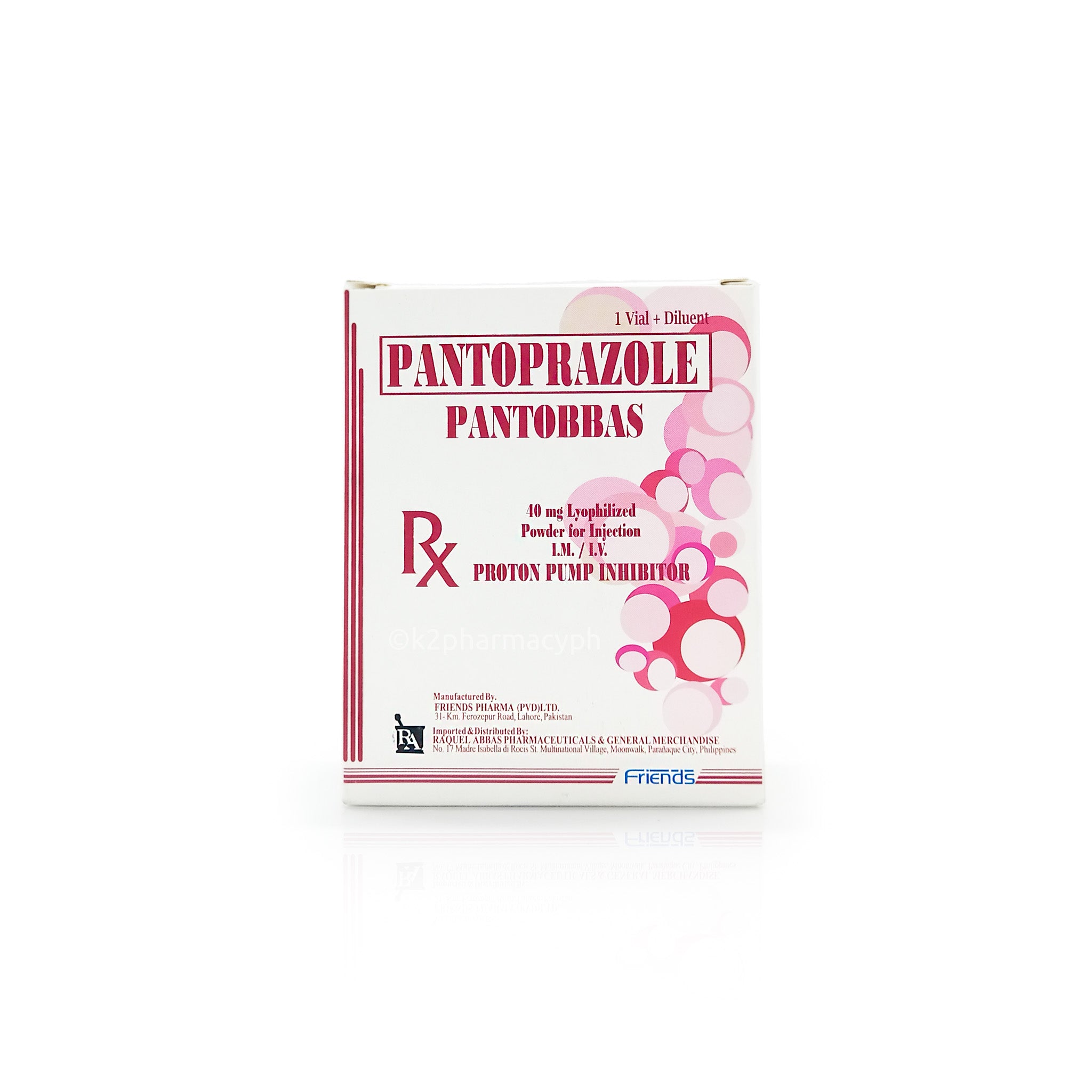 Pantobbas Pantoprazole 40mg Lyophilized Powder for Injection I.M./I.V ...