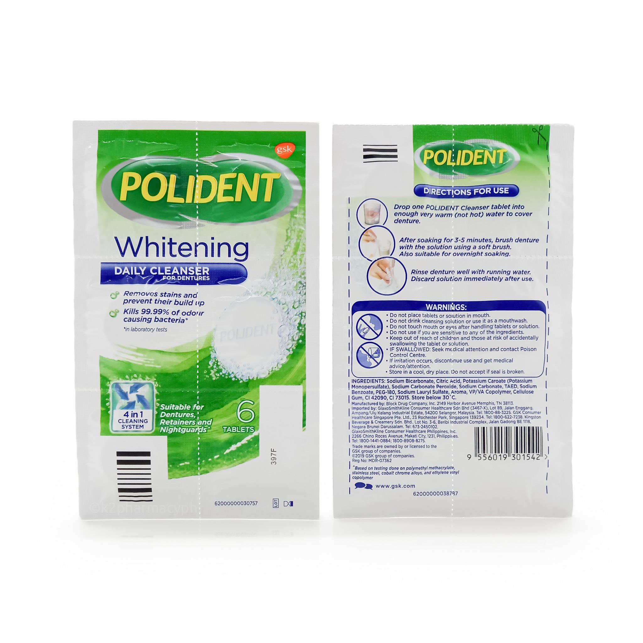 Polident Denture Cleanser Tablet Trial Packs