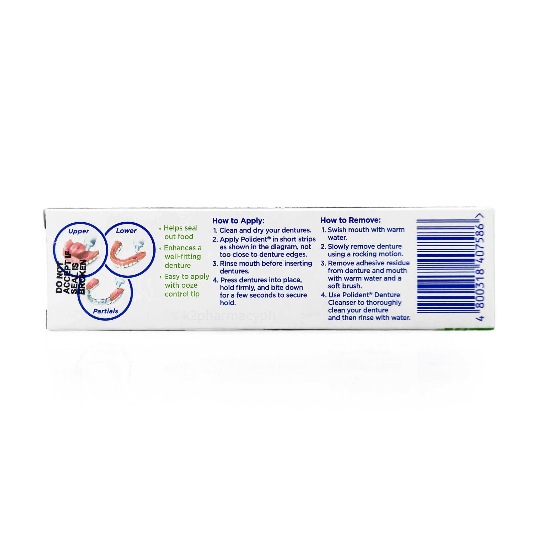Polident® Fresh Mint Denture Adhesive Cream 40g
