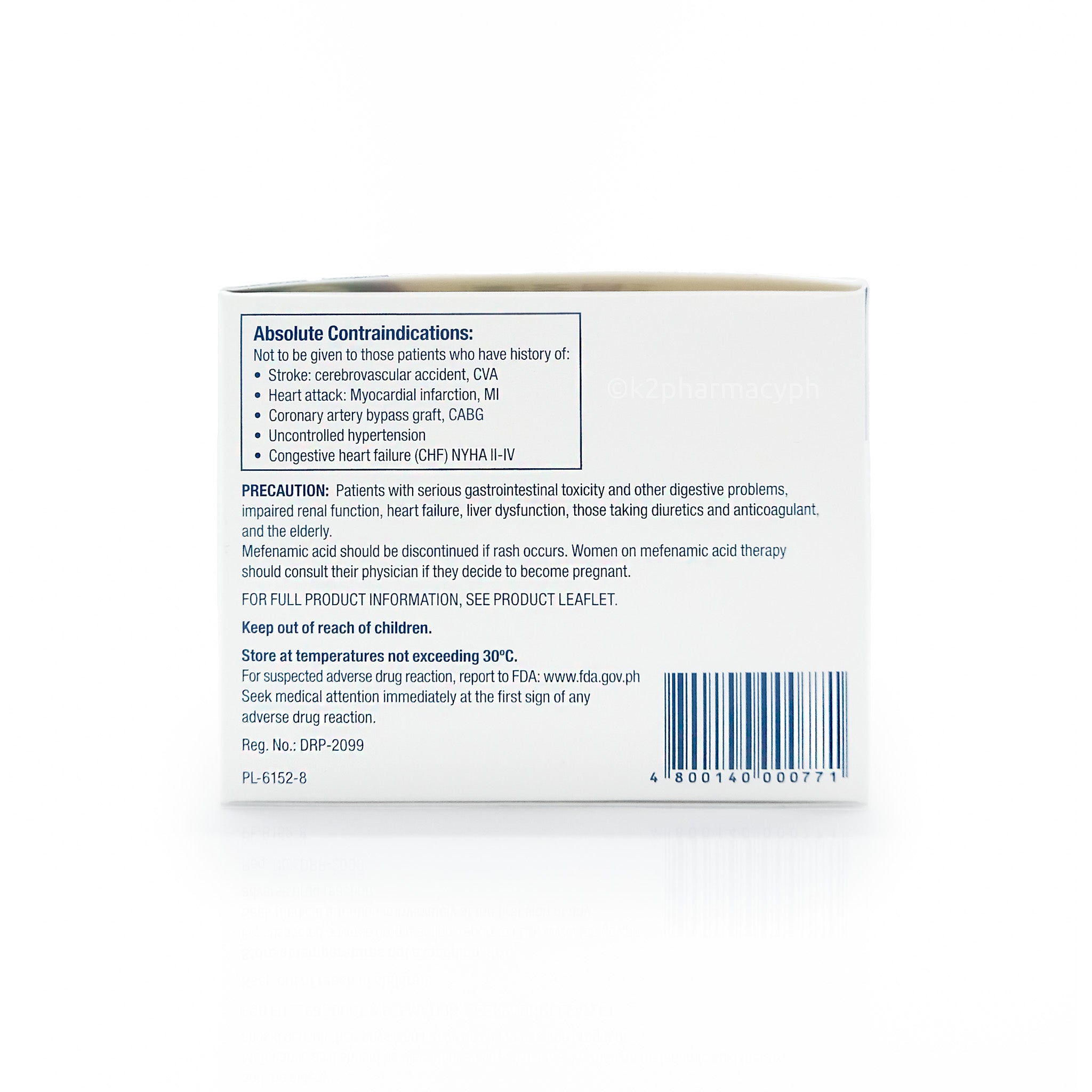 Ponstan® SF 500mg Capsules