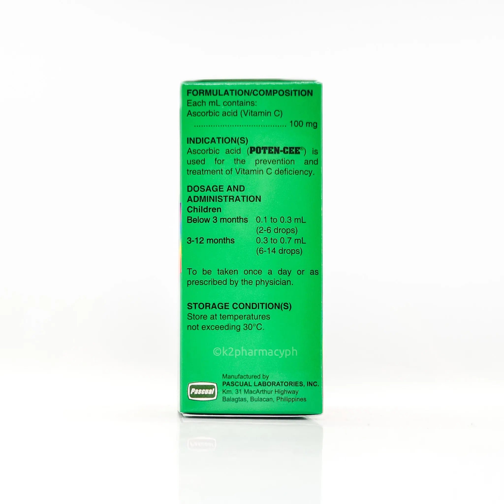 Poten-Cee® 100mg/mL Drops Orange Flavor 30mL Apollo Plus Distribution Inc.