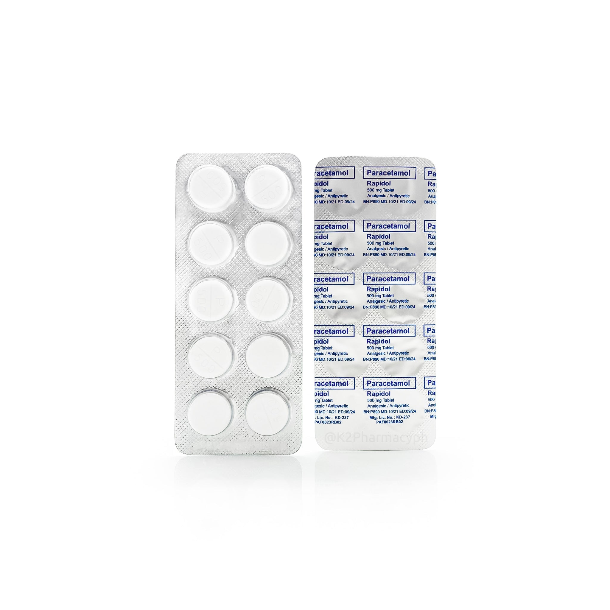 Rapidol 500mg Paracetamol Tablet 10s Nextmed Pharma, inc.