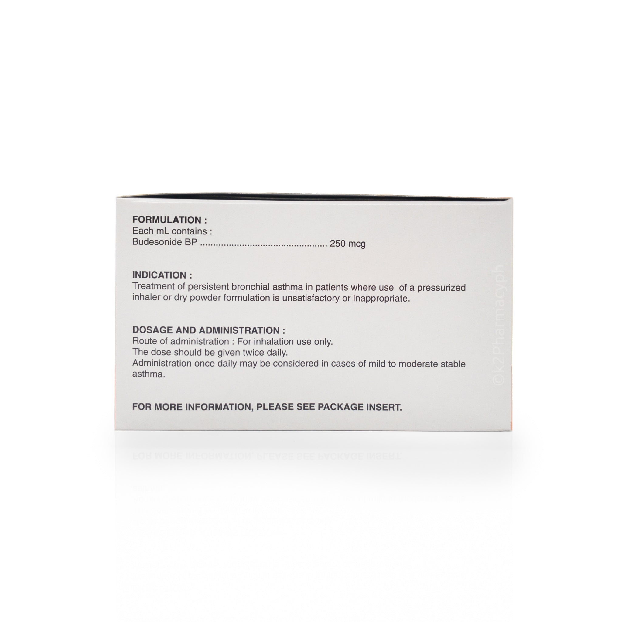 Respi-Saph Budesonide 250 mcg/mL (500 mcg / 2mL) Suspension for ...
