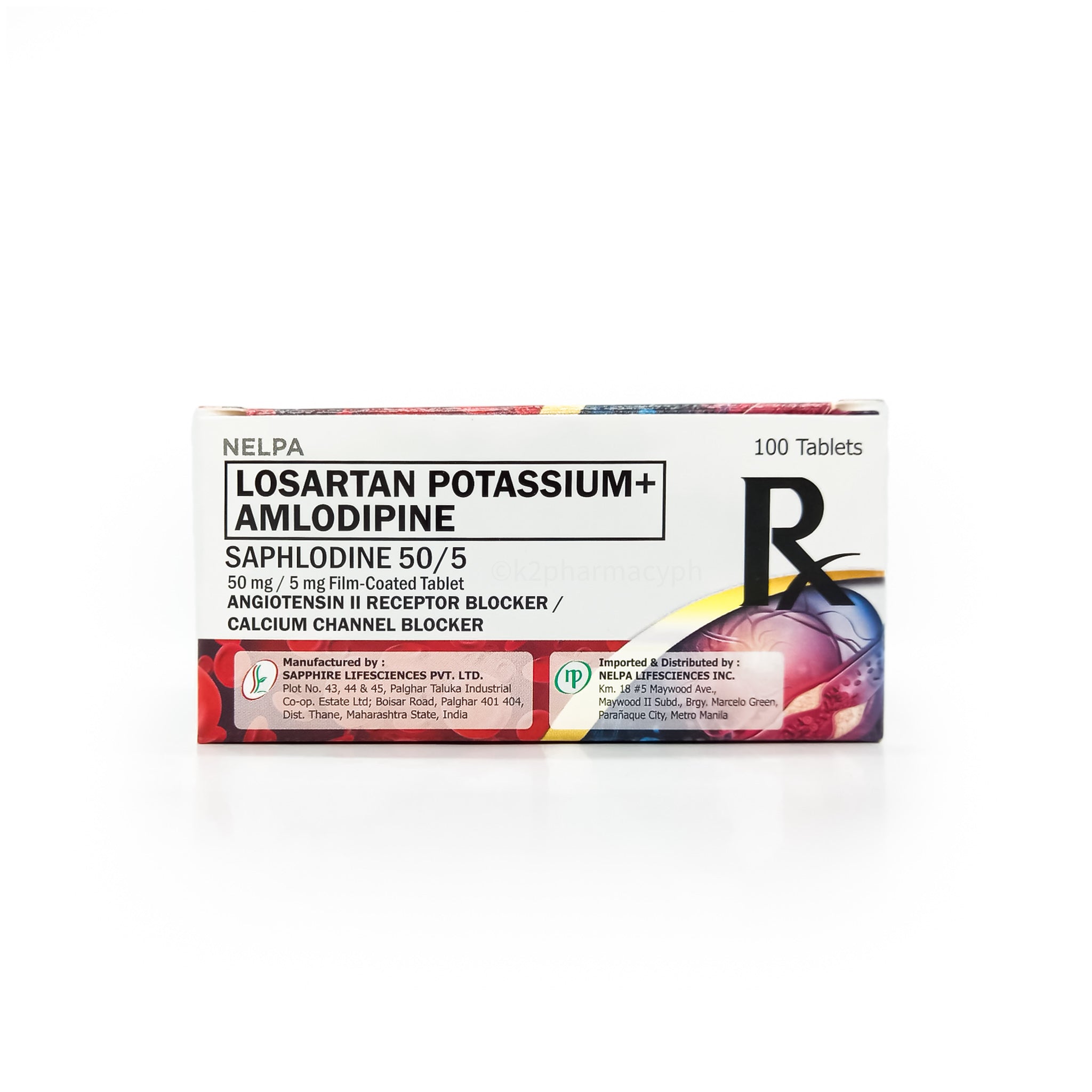 All / Saphlodine 50/5 Losartan Potassium+Amlodipine 50mg/5mg Film ...