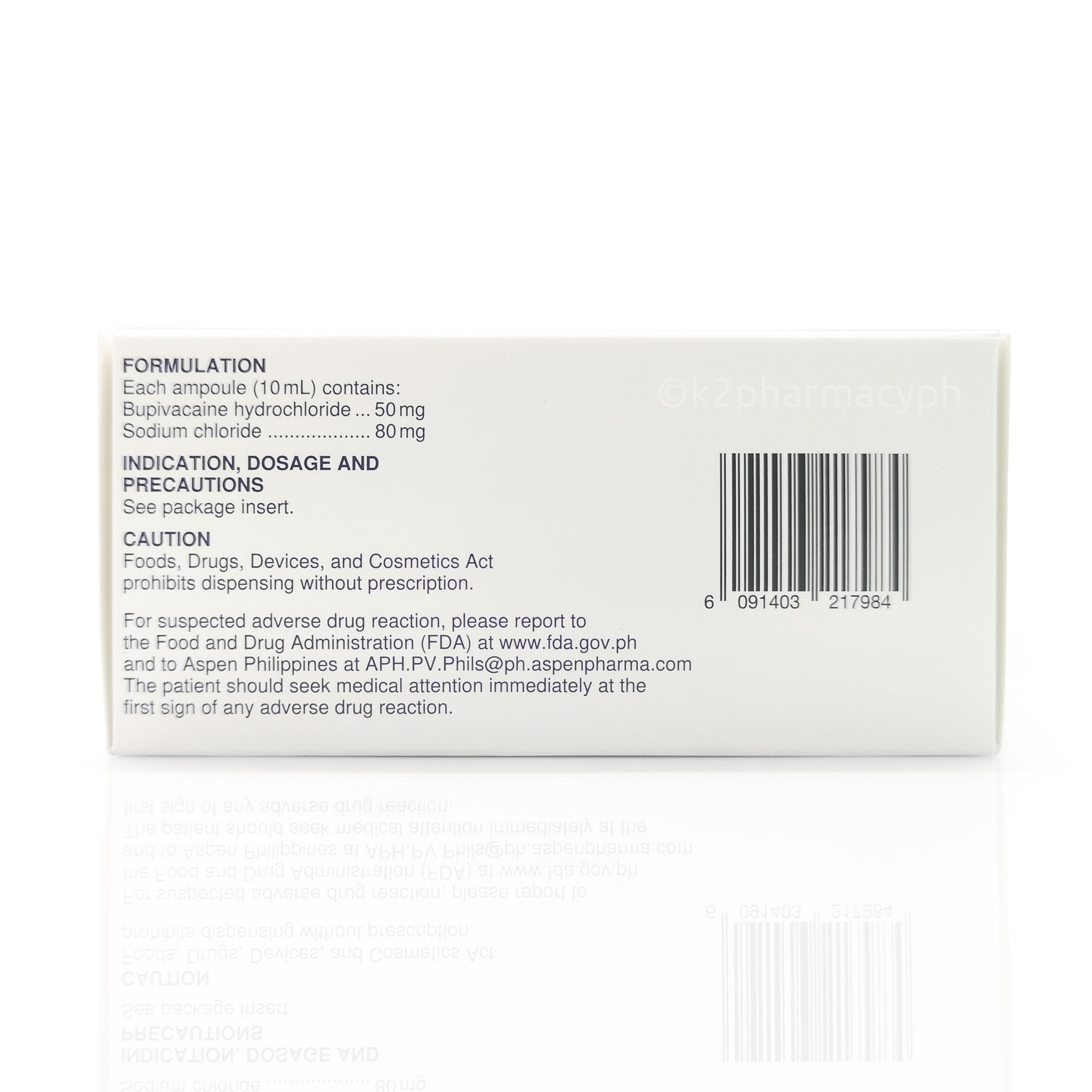 Sensorcaine® 0.5% 5mg/mL Solution for Injection in Polyamp DuoFit® Ampoules