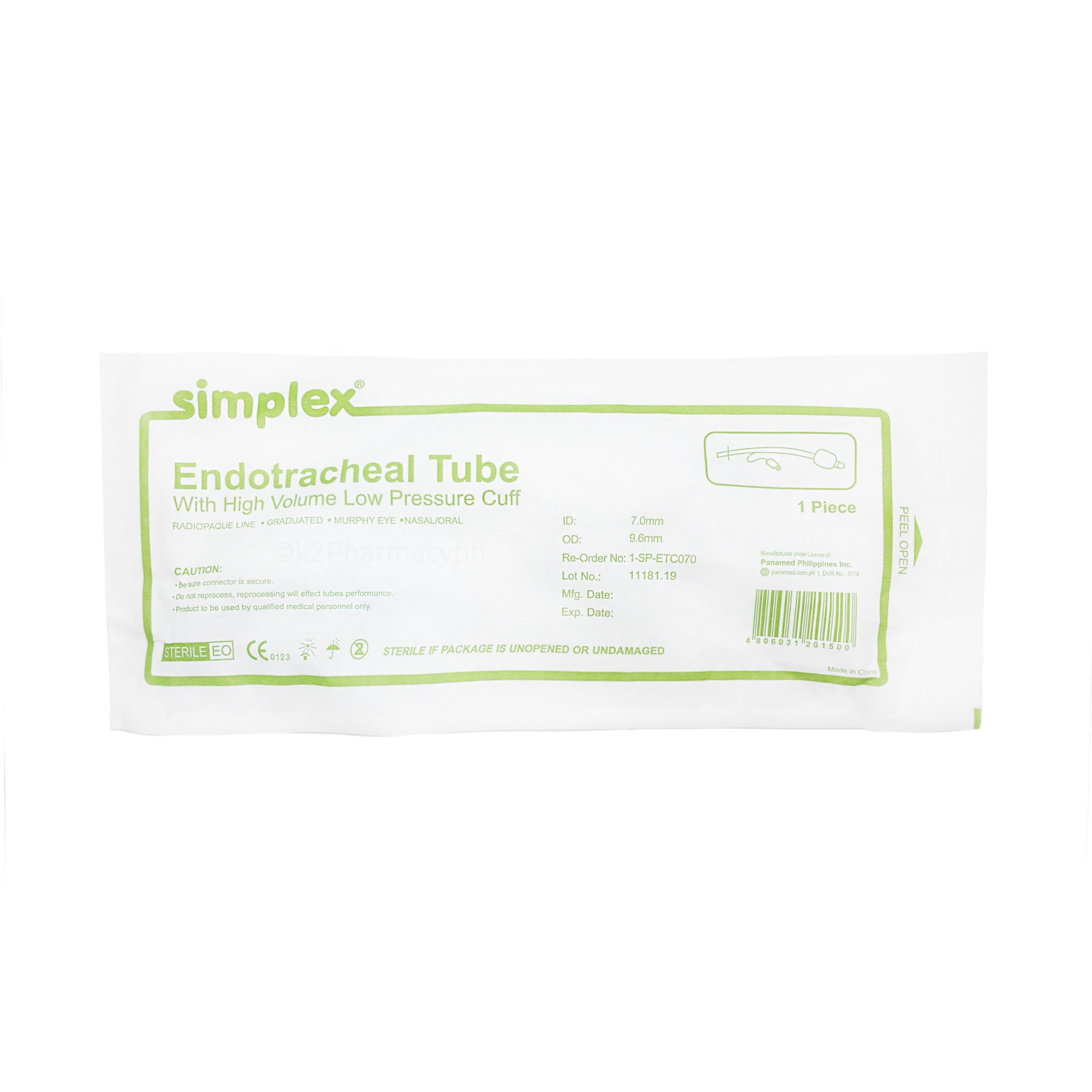 Simplex® Endotracheal Tube 7