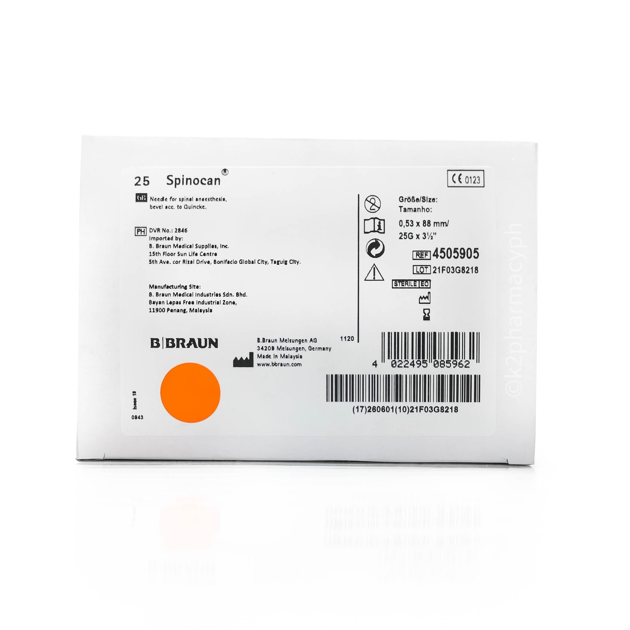 Spinocan® Spinal Needle G23 x 3.5in