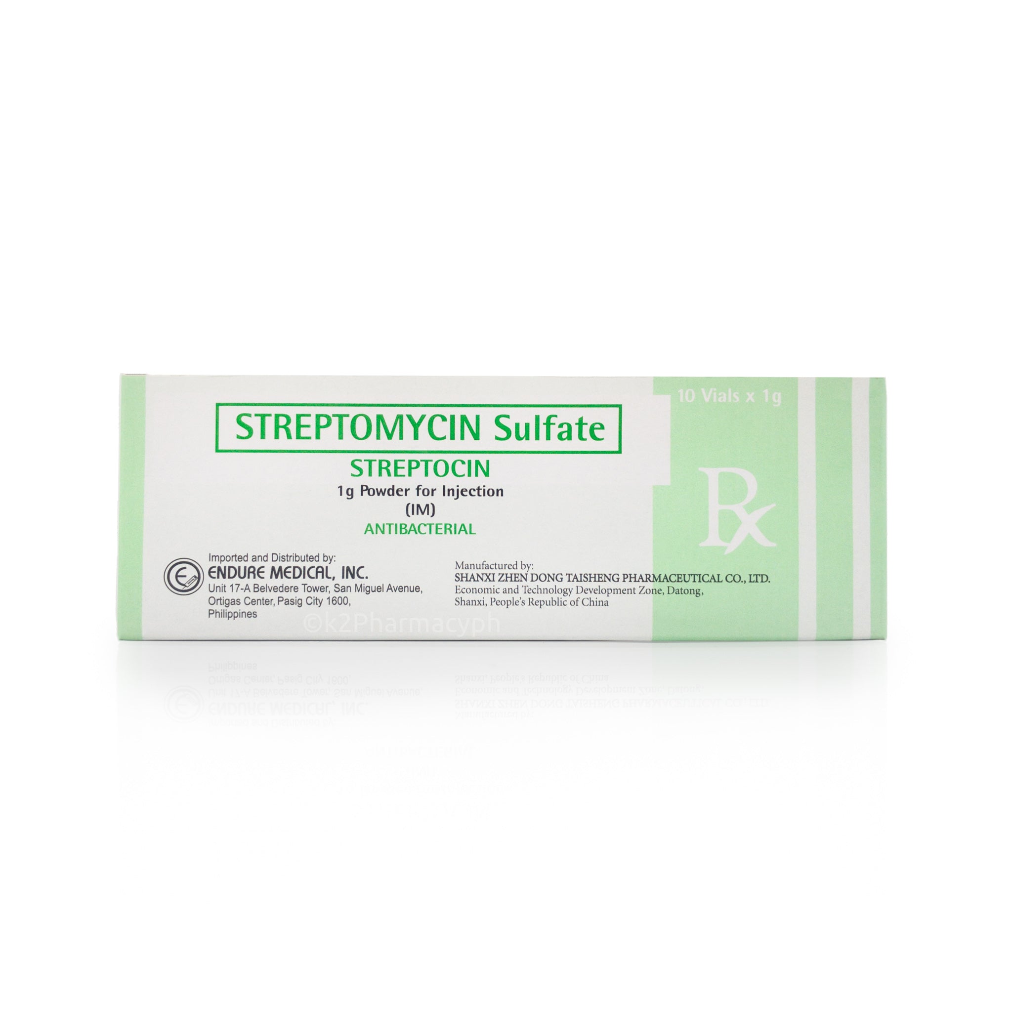 Streptocin Streptomycin Sulfate 1g Powder for Injection (IM) Vial