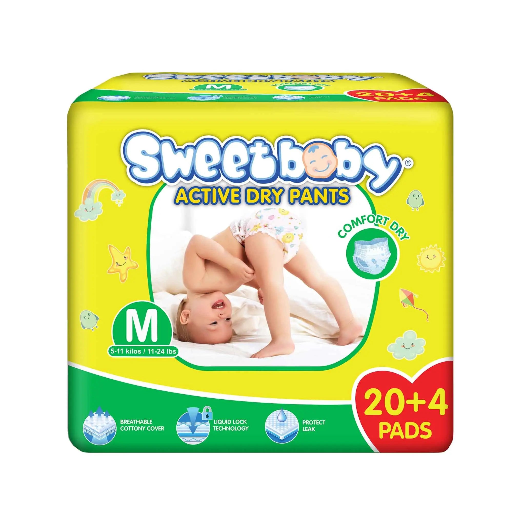 Sweetbaby® Active Dry Pants Medium 24s Eco-Hygiene Institutional Sales ...