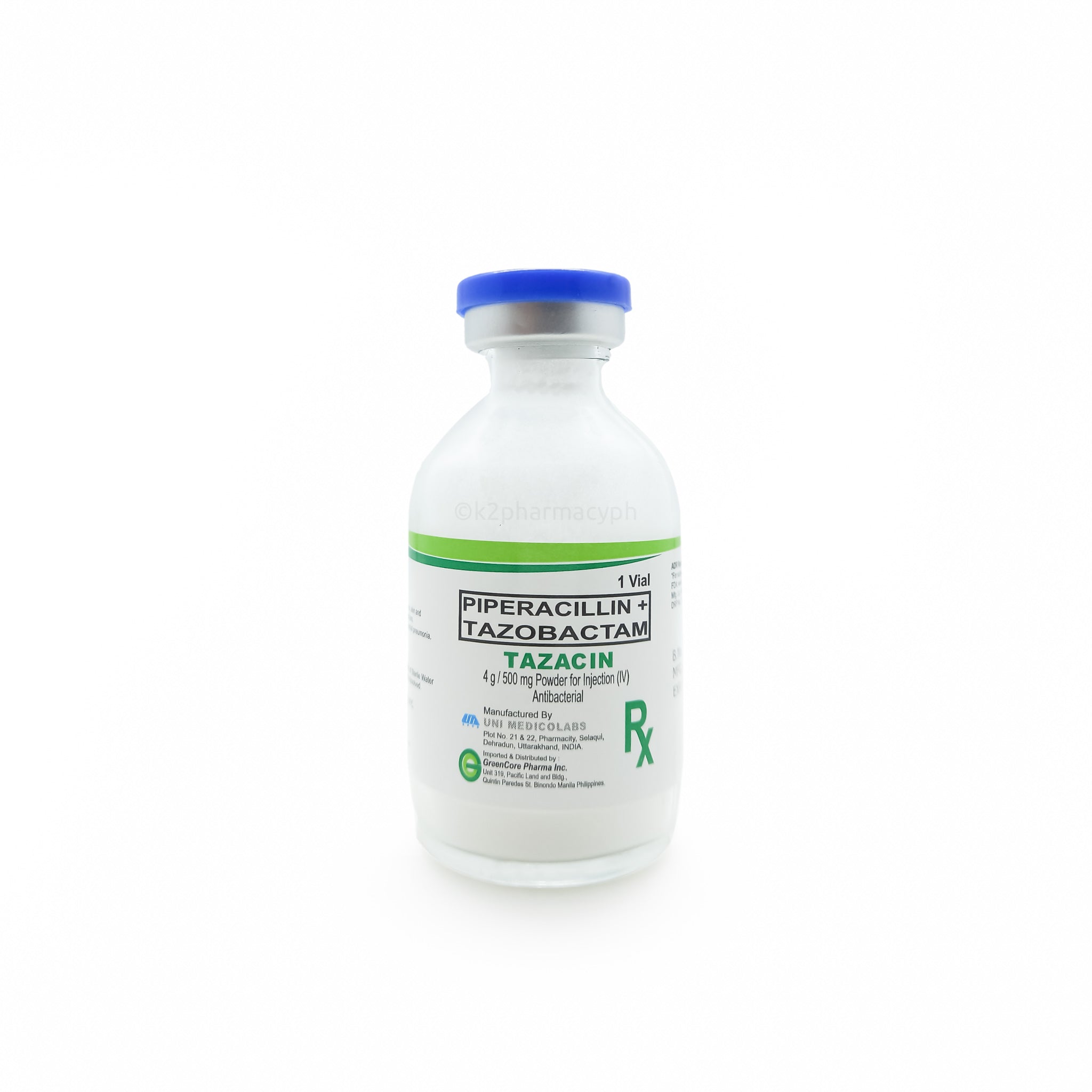 Tazacin Piperacillin + Tazobactam 4g/500mg Powder for Injection 1 Vial