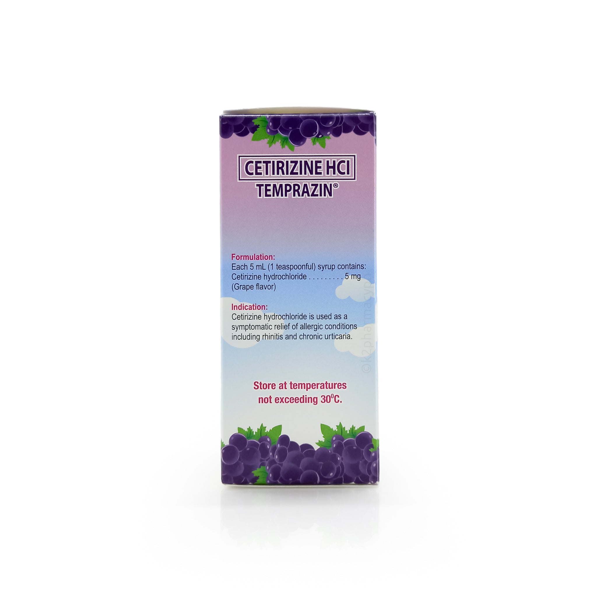 Temprazin® 5mg/5mL Syrup Grape Flavor 60mL