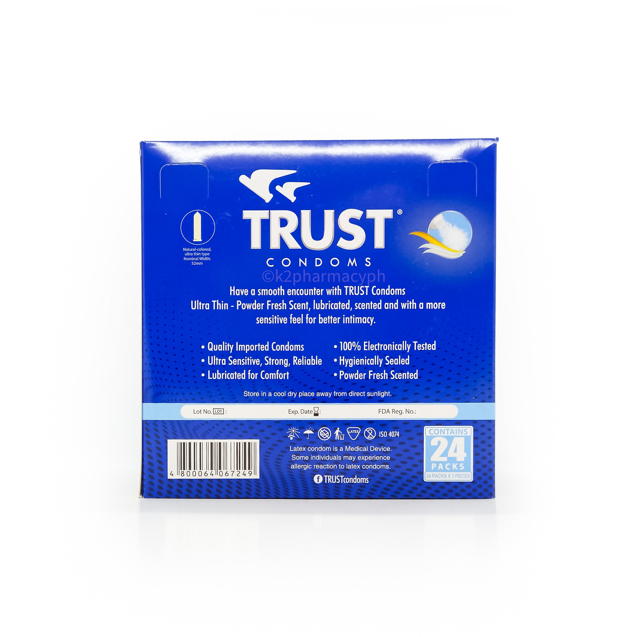 Trust® Condom Ultra thin Powder Fresh Scent